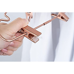 Koobay Clothes Hangers for Baby Metal Hangers with Adjustable Clips, 10PACK, Heavy-Duty and Space-Saving for Pants,Skirts, Coat, Dress (10)