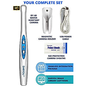 Intraoral Camera Dental Camera DARYOU DY-60 720P HD 4X Zoomable. Button Work w/Eaglesoft,Dexis,Carestream,Suni More
