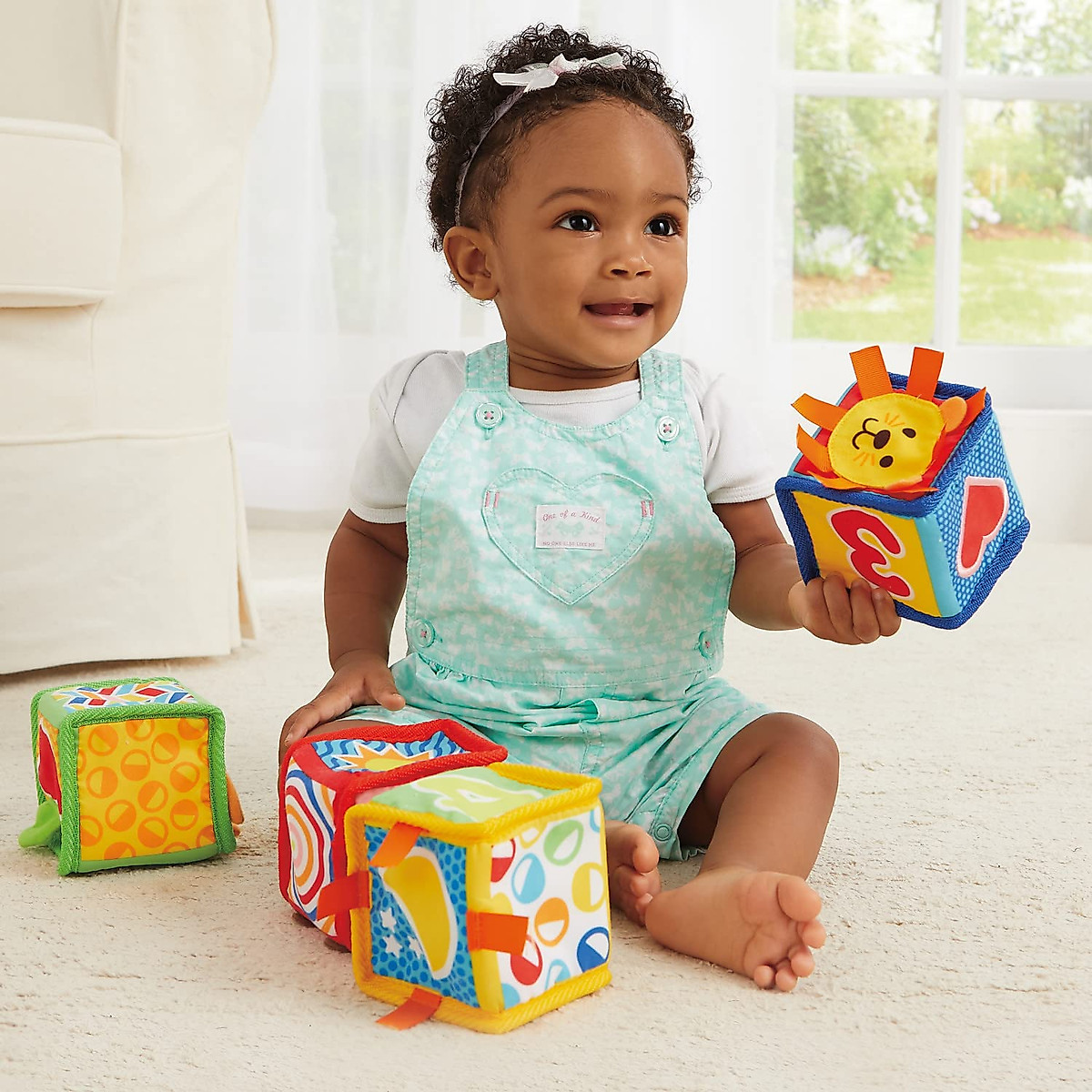 Kidoozie Discovery Soft Blocks for Infants and Toddlers Ages 3-18 Months - Textures, Shapes and Sounds to Engage The Senses