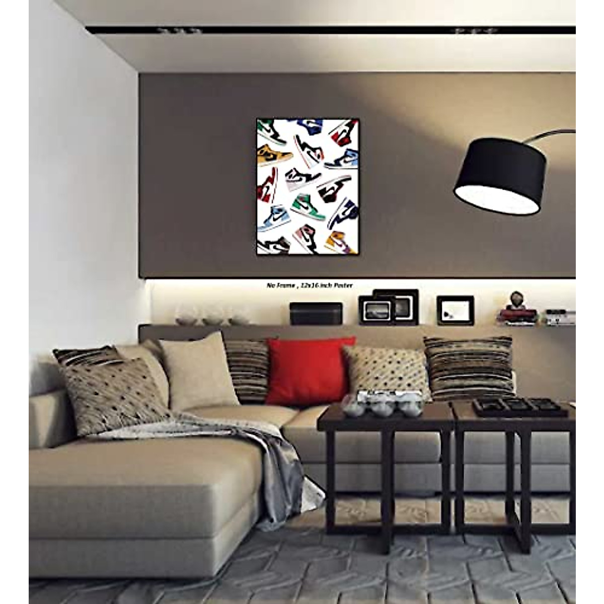 Hypebeast Custom Sneaker Poster – (12x16 Inch) Unframed – AJ Wall art, Hypebeast Room Decor, Michael Jordan Poster, Sneaker Air Gym Shoes Shoebox Collection Aesthetic Cool Poster for Teen Boys Guys Men Room Dorm Bedroom Wall Decor by LIYA Design Prints