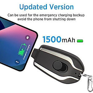 HUAYOTEK Mini Emergency Power Pod,100% Full Capacity Keychain Portable Charger for Android,Power Emergency Pod Power Bank Battery Pack for iPhone 15/15 Plus/15 Pro/15 Pro Max,Samsung,Google Pixel,LG