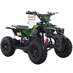 X-PRO Bolt 40cc ATV 4 Wheelers 40cc ATV Quads Quad with Gloves, Goggle and Face Mask (Green Camo)