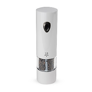 Peugeot PHENIX Stainless Steel Electric Adjustable Salt & Pepper Mill Gift Set, 8-inch (White Lacquer)