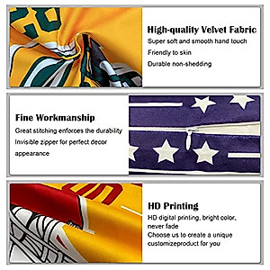 LEMOISTARS Dallas Throw Pillow Cover Custom Size, Name and Number Double-Sided Printing Dallas Football Gift for Men Women Decor for Bedroom Living Room