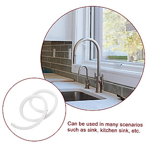 Angoily Water Strip Sink Flume Water Barrier Tub Dam Water Stopper for Shower Bath Tub Side Water Guard Wet Room Floor Barrier Kitchen Splash Guard Shower Dam Water Stopper White Tpe