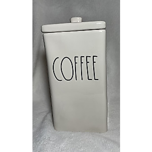 Rae Dunn Large Square Coffee Canister - Ceramic - 9” x 5”