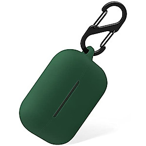 Geiomoo Silicone Case Compatible with 1MORE EVO, Protective Cover with Carabiner (Emerald Green)