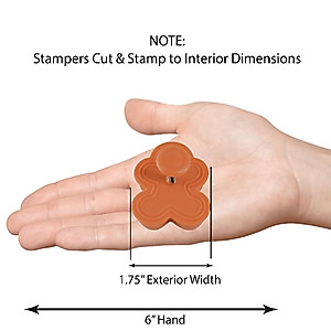 R&M International 0 Christmas 2" Pastry/Cookie/Fondant Stampers, Tree, Snowman, Gingerbread Boy, Ornament, 4-Piece Set