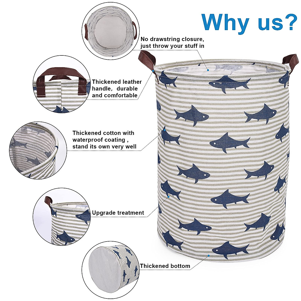 Seebel Strorage Basket,Nursery Hamper Canvas Laundry Basket Foldable with Waterprrof PE Coating Foldable Home Organizer for Kids Boys and Girls,Office,Bedroom,Clothes,Toys-Yellow Grid, Flower