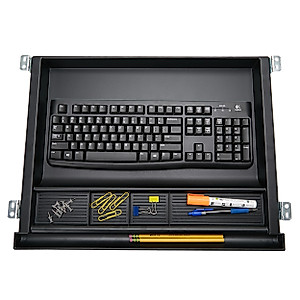 Mind Reader Anchor Collection, Undermount Keyboard Tray and Organizer, Black