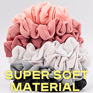 Claire's Hair Scrunchies for Teen Girls and Kids - No Damage Hair Tie for Fun and Fashion - Multi-Color - 7 pk