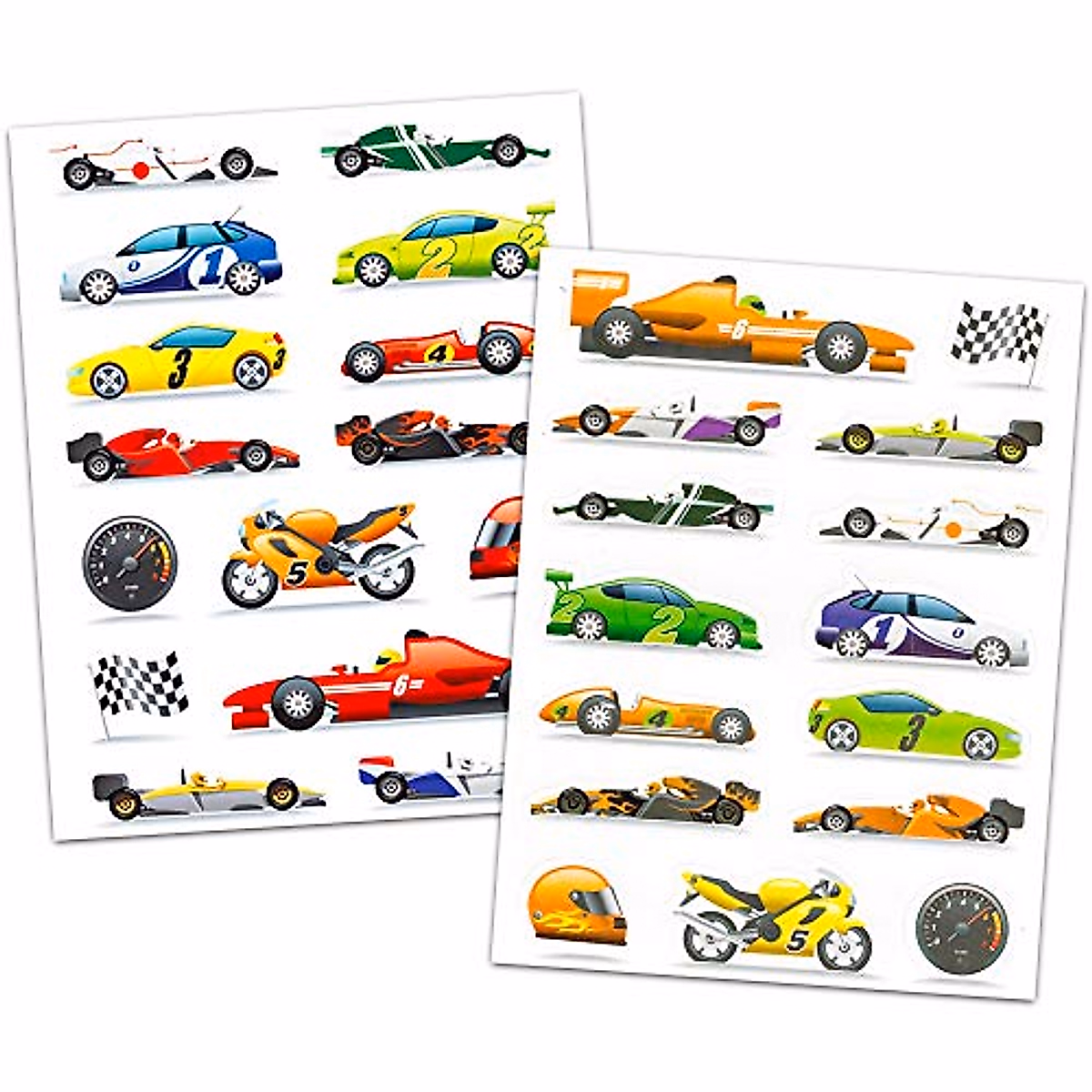 Hot Wheels Kids Hot Wheels Mega Mat with Vehicle - Bundle with Hot Wheels Playmat with Vehicle and 4 Racecar Sticker Sheets (Car Playmat for Boys)