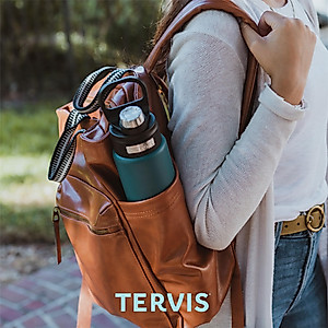 Tervis Inkreel - Blue Tides Triple Walled Insulated Tumbler Travel Cup Keeps Drinks Cold, 24oz Wide Mouth Bottle, Stainless Steel