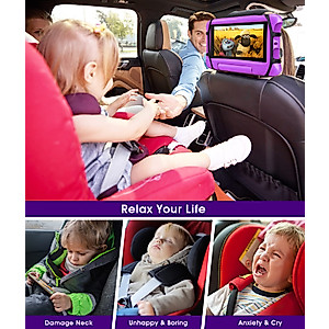 Lpoake 2 Pack Car Headrest Tablet Holder Back Seat Tablet Holder for Car Headrest Mount for Kids Fits All 7-12.9'' Tablets
