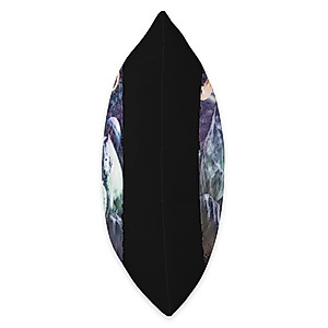 Wolves Astronomy Art Wolf Winter Galaxy Planets Space Wolves Throw Pillow, 16x16, Multicolor