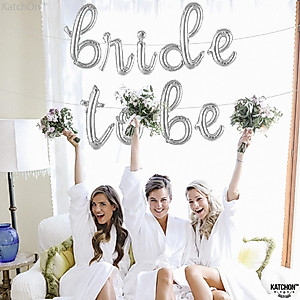 KatchOn, Silver Bride To Be Balloons Script - 16 Inch | Bride To Be Sign for Bachelorette Party Decorations | Bride Balloons, Bridal Shower Decorations | Bride To Be Decorations, Bachelorette Party