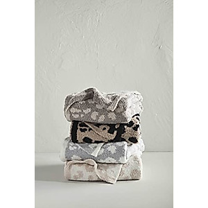 Mud Pie womens Mud Pie Leopard Blanket, 16.8" x Wearable Blanket, Gray, One Size US