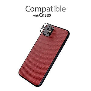 innoGadgets Camera lens Protector compatible with iPhone 11 | Camera Cover, Lens Protector | Protection against shocks and scratches | Dust free installation with Cleaning Set | Black