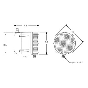 Little Giant 500203, 1-A 115 Volt, 1/200 HP, 170 GPH Small Submersible Permanently Oiled Pump for Fountain, Water Displays and Air Conditioners, 6-Foot Cord, Blue,
