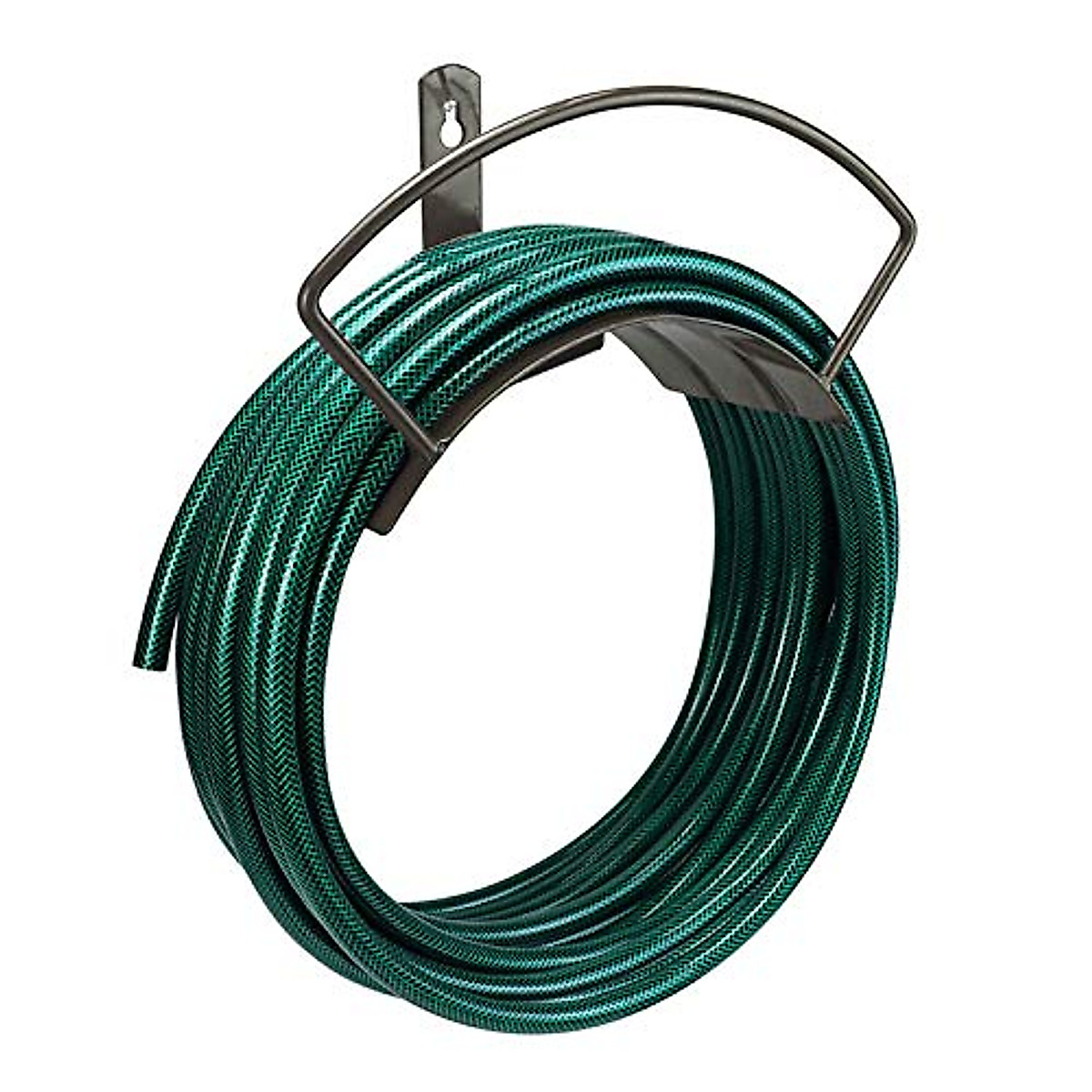 Wall Mounted Garden Hose Holder Hold 125ft 3/4" Hose, Durable and Heavy Duty Rust-Free Hose Hanger for Water Hose, Keep Your Backyard Neat and Clean,Brown