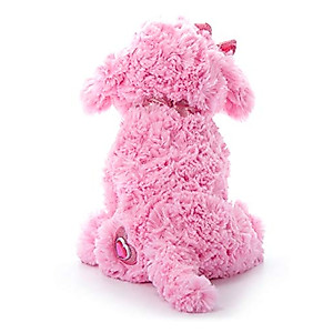 The Petting Zoo Scruffy Dog Stuffed Animal, Gifts for Girls, Pink Dog Plush Toy 9 Inches