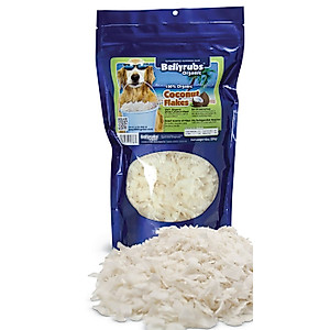 Bellyrubs Coconut Flakes for Dogs – 10oz Resealable Bag | Certified Organic Coconut Chips | Gluten & Cholesterol Free | Promotes Healthy Skin & Coat | Digestive Aid | Energy Booster | Made in USA
