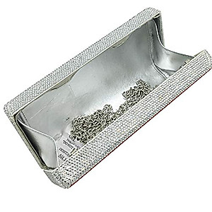 Novelty Poker Card Ace Of Hearts Evening Bags and Clutches for Women Crystal Clutch Bag Rhinestone Handbags Party Purse (Small, Heart A)