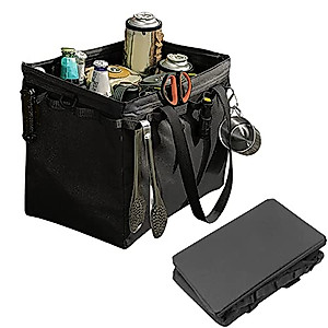 TargetEvo Picnic Basket Outdoor Camping Storage Organizer Bag Foldable Travel Box Storage Tool Military Bag Multi-Functional with Side Pockets Couples