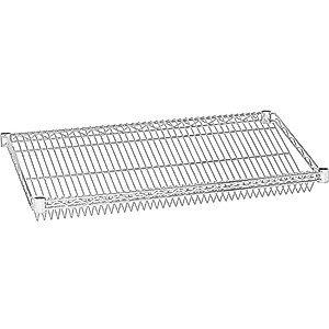 Omega 18" Deep x 36" Wide x 54" High 5 Tier Black Slanted Wire Shelf Starter Shelving Unit