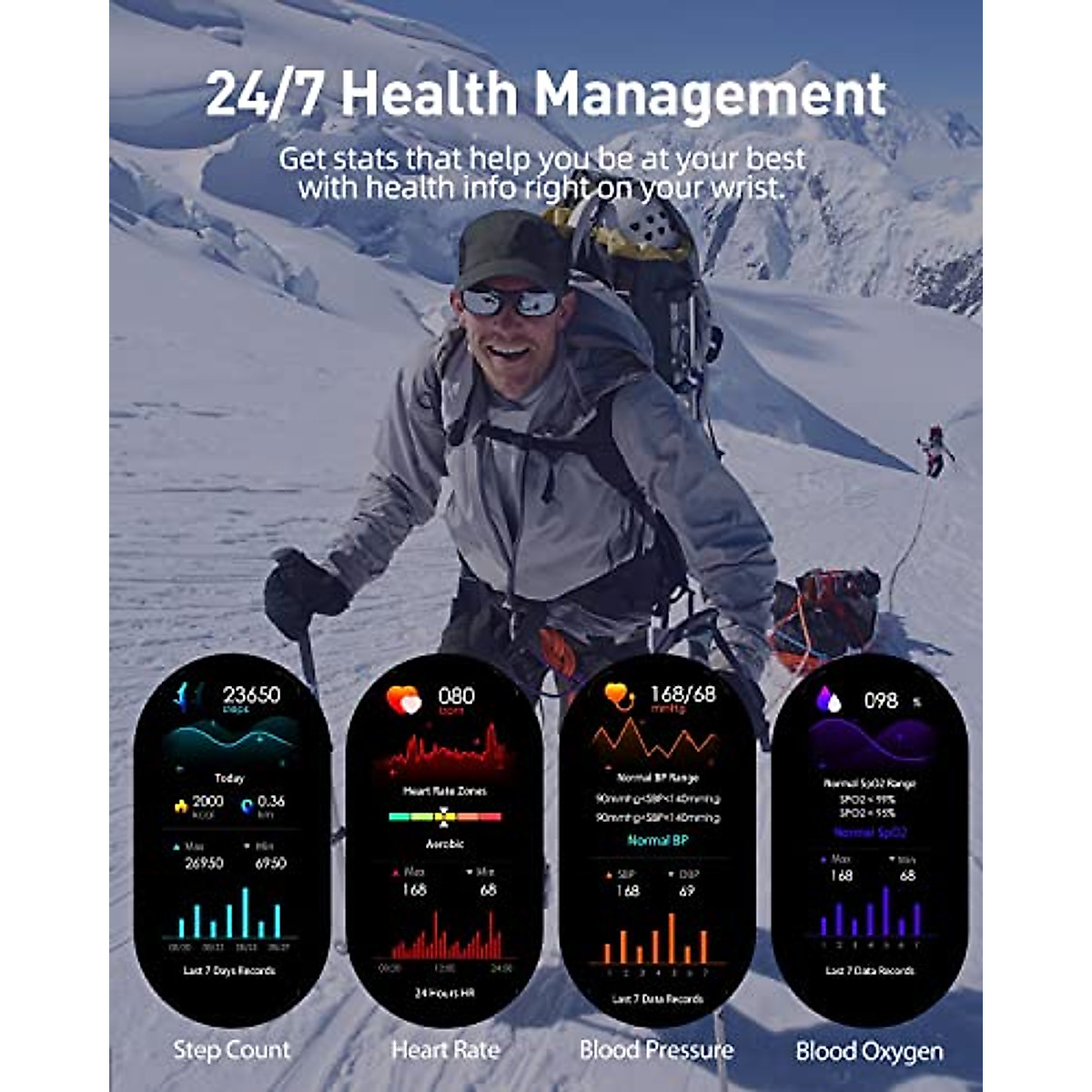 PODOEIL Military Smart Watches for Men with Text and Call, Smart Watch for Android iPhone iOS Compatible Smartwatch for Men with Heart Rate Sleep Monitor, 1.85" Outdoor Sports Rugged Fitness Watch