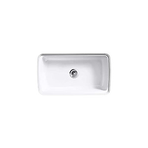 Kohler K-5864-5U-0 Cape Dory Undercounter Kitchen Sink, White, 2.375