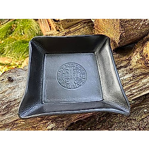 Saint Benedict Medal Leather Tray