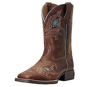 ARIAT Unisex Child Bright Eyes Ii Western Boot, Hat Box Brown, 5 Big Kid US