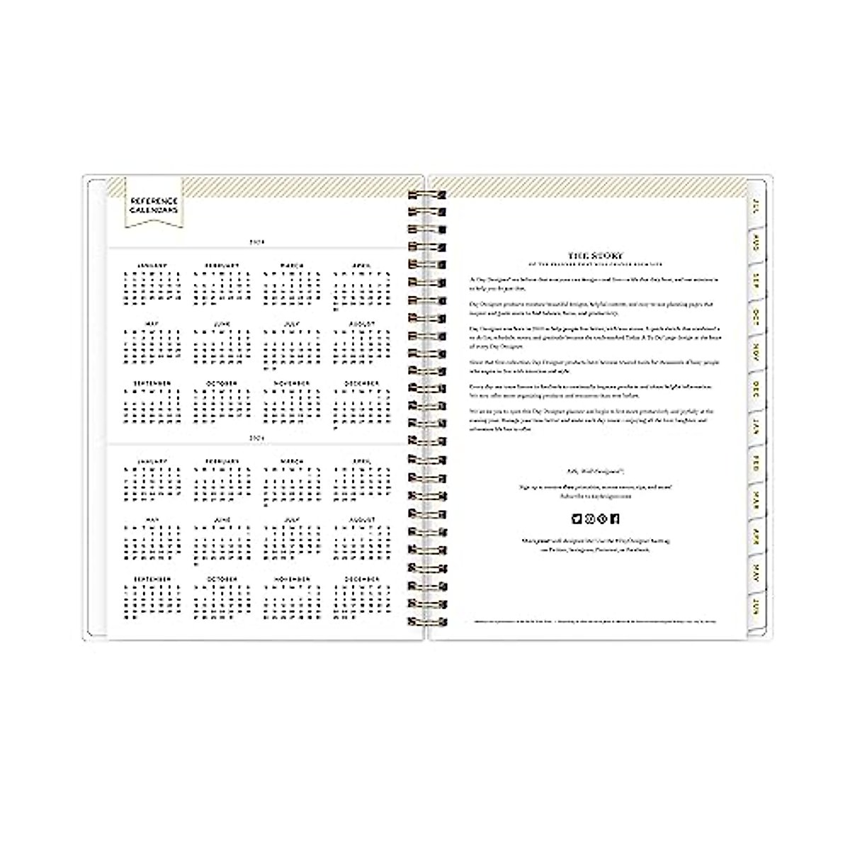 2023-2024 Day Designer Pebble Path Frosted Polypropylene Weekly/Monthly Academic Planning Calendar with Notes, 5-7/8" x 8-5/8", Black, July 2023 to June 2024, 142502