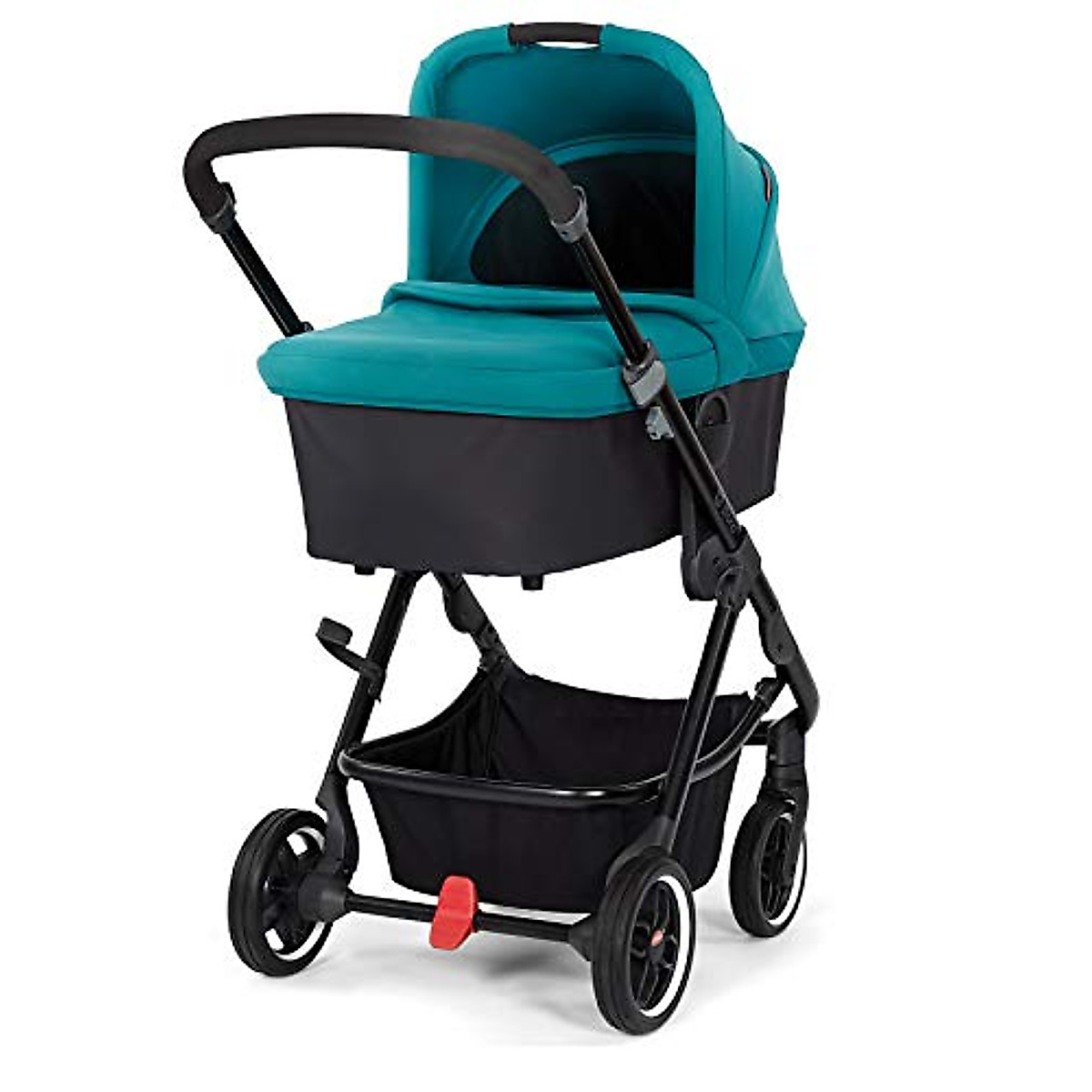 Diono Excurze Carrycot for Newborn Baby, Stroller Bassinet for Baby, Breathable Mattress for Comfortable Sleeping, Suitable from Birth, Blue Turquoise