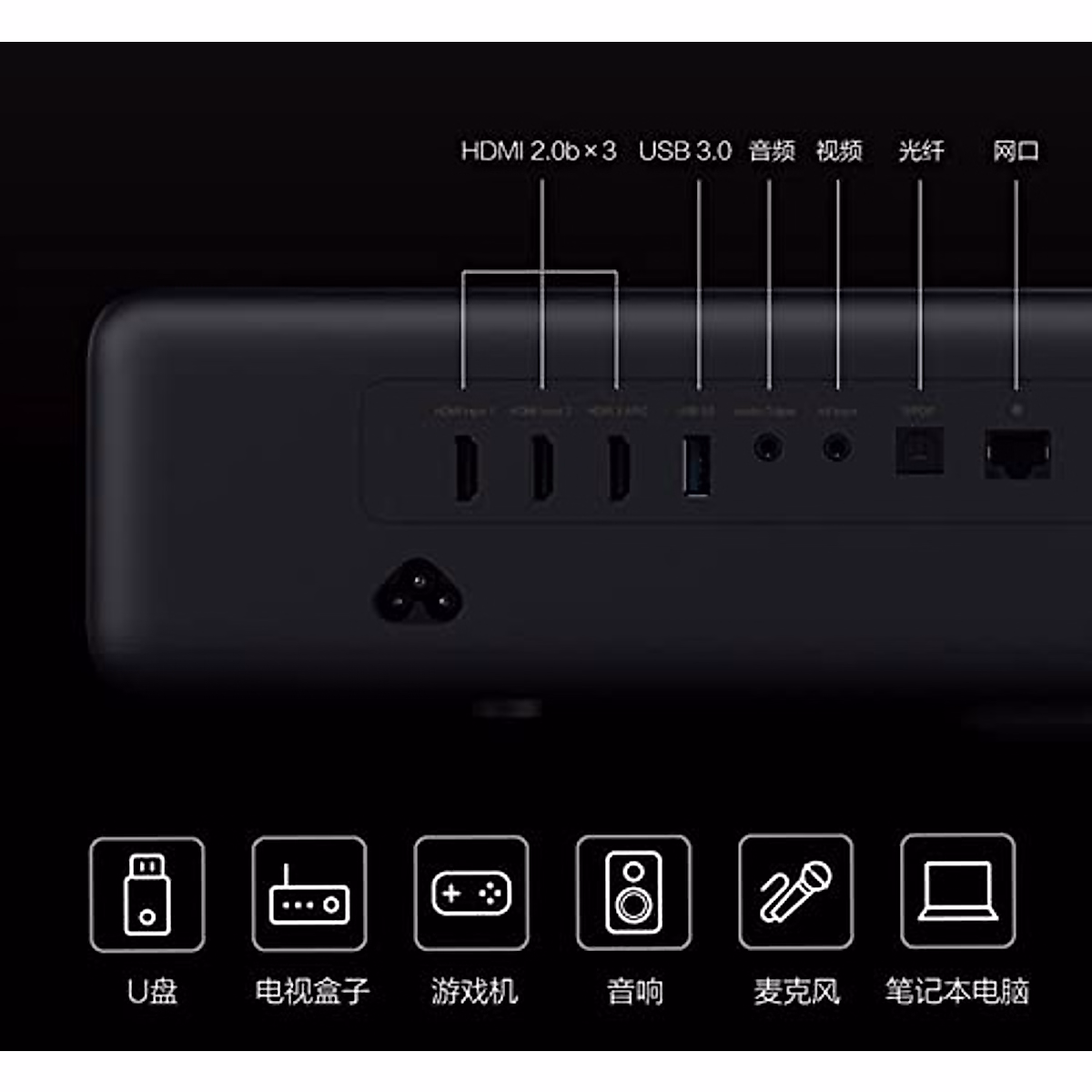 Blacklight Projector Projector,Mini Cinema Projector, 4K Projection TV, Ultra Short Throw Home Theater with Smart Cooling,2000 Lumens 150 Inch TV Projector Projector, for Party, Home, Office