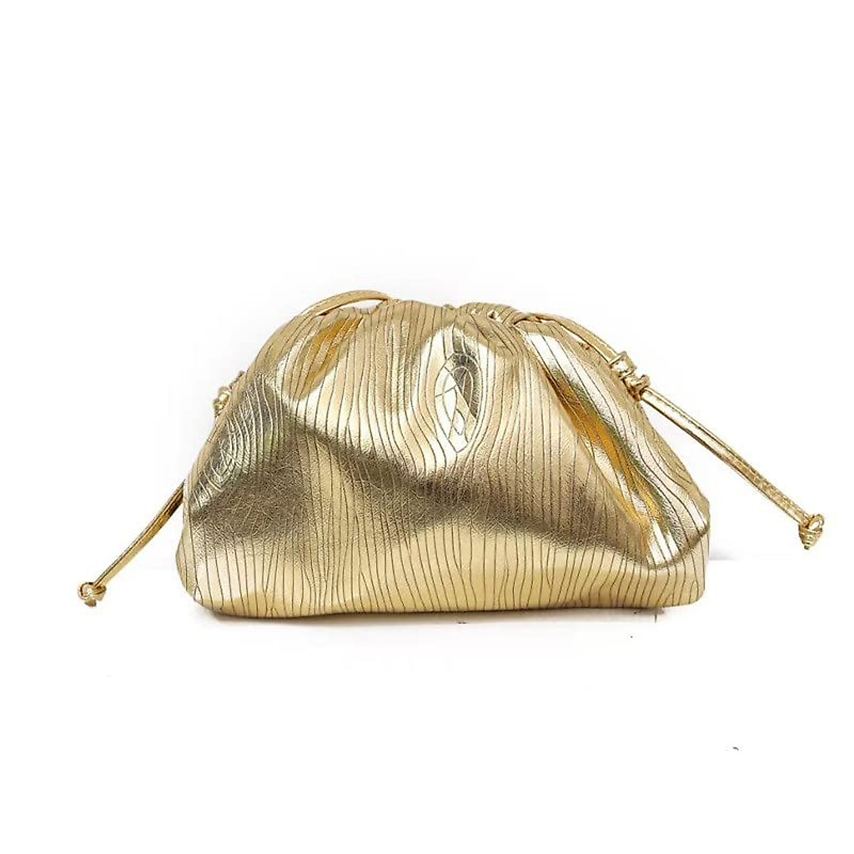 CARZA Women Sparkly Cloud Evening Clutch Dumpling Crossbody Bag Clutch Purses Drawstring Strap for Party