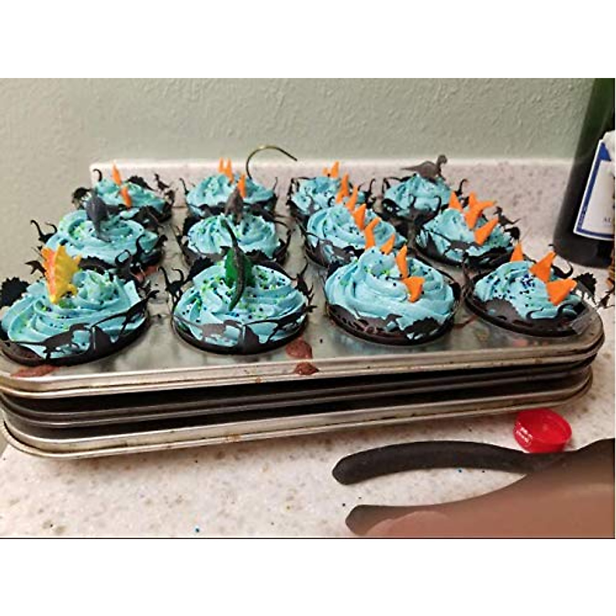 black Dinosaur Laser cut Cupcake Wrapper Cup Cake Baking Muffin 60pcs