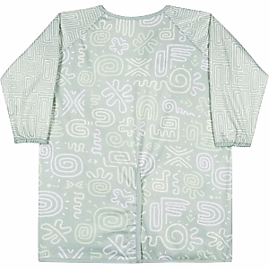 Bibbrella Baby Led Weaning Bibs with Adjustable Backing | Baby Smock Bib for Boys and Girls | 6m-3y Baby Bibs, Abstract Art