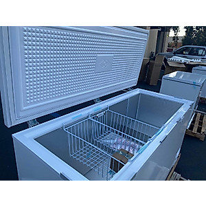 Commercial Freezer Chest freezer 18 cubic feet, 65" Length-Ice Cream freezer NSF Certified White Solid door w/Storage Baskets XF-562 dup1
