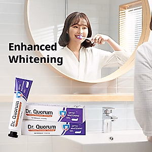 Dr. Quorum Optic Whitening Gel (50 g) 2 Packs, Teeth Whitening Gel, Patented Phtocatalyst Teeth Whitener, Carbamide Peroxide contained, Express Teeth Whitening, Teeth Whitening at Home