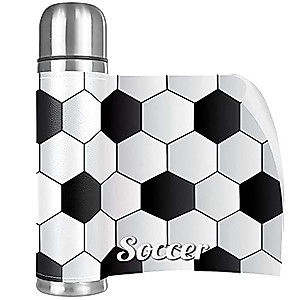 Soccer Background Stainless Steel Water Bottle Leak-Proof, Double Walled Vacuum Insulated Flask Thermos Cup Travel Mug 17 OZ