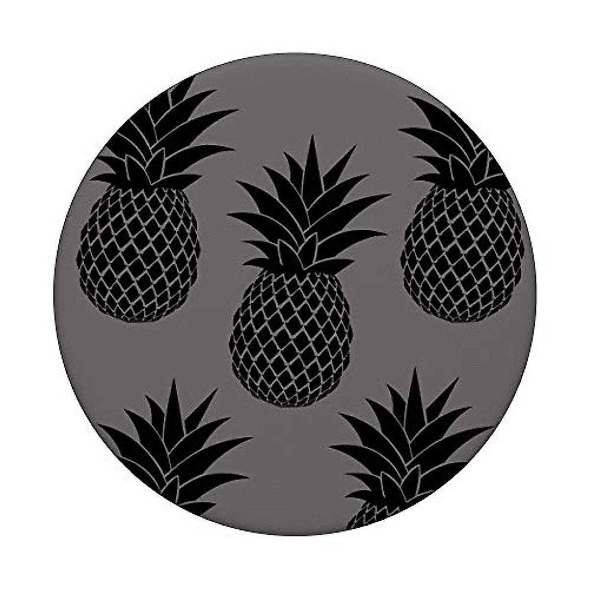 Black Pineapple Pattern Gray PopSockets Swappable PopGrip