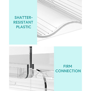 Areforic Water Bottle Organizer - 4 Pack Stackable Cup Organizer for Cabinet, Countertop, Pantry and Fridge, Free-Standing Tumbler Kitchen Storage Holder for Wine and Drink Bottles, Clear Plastic