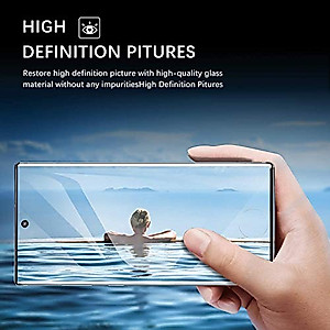 [2+2 Pack] Galaxy Note 10 Plus Screen Protector Include 2 Pack Tempered Glass Screen Protector +2 Pack Tempered Glass Camera Lens Protector,3D Curved,HD Clear for Samsung Galaxy Note 10 Plus