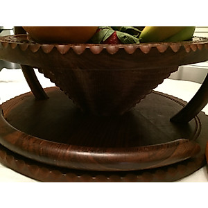 Special DAY Wedding LOVE Gift Wooden Collapsible Fruit Basket (12"x12"x12") Elegant Wooden Foldable Fruit Basket Circular Hand Crafted Valentine Day Gift