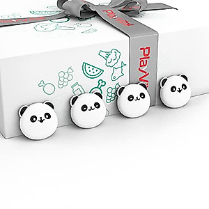 PlayVital Cute Thumb Grip Caps for ps5/4 Controller, Silicone Analog Stick Caps Cover for Xbox Series X/S, Thumbstick Caps for Switch Pro Controller - Chubby Panda