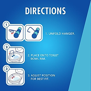 Soft Scrub 4-in-1 Rim Hanger Toilet Bowl Cleaner, Sapphire Waters, 6 Count