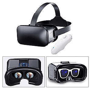 EKDJKK VR Headset Compatible with Android Phones, 3D Virtual Reality Glasses with Remote Control, Adjustable VR Glasses for VR Games & 3D Movies, VR Glasses Gaming Headset - Gift for Kids and Adults