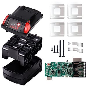 Aernair 18V 10-Cell 3.0Ah 4.0Ah 5.0Ah 18650 Battery Case Replacement for Milwaukee M18 Battery Broken Plastic Case Replacement Part DIY Repair Rebuild Kit (No Battery Cell)